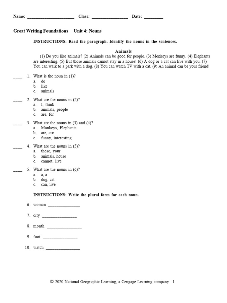 great_writing_5e_foundations_unit_4_exam_view_test | PDF | Linguistics ...