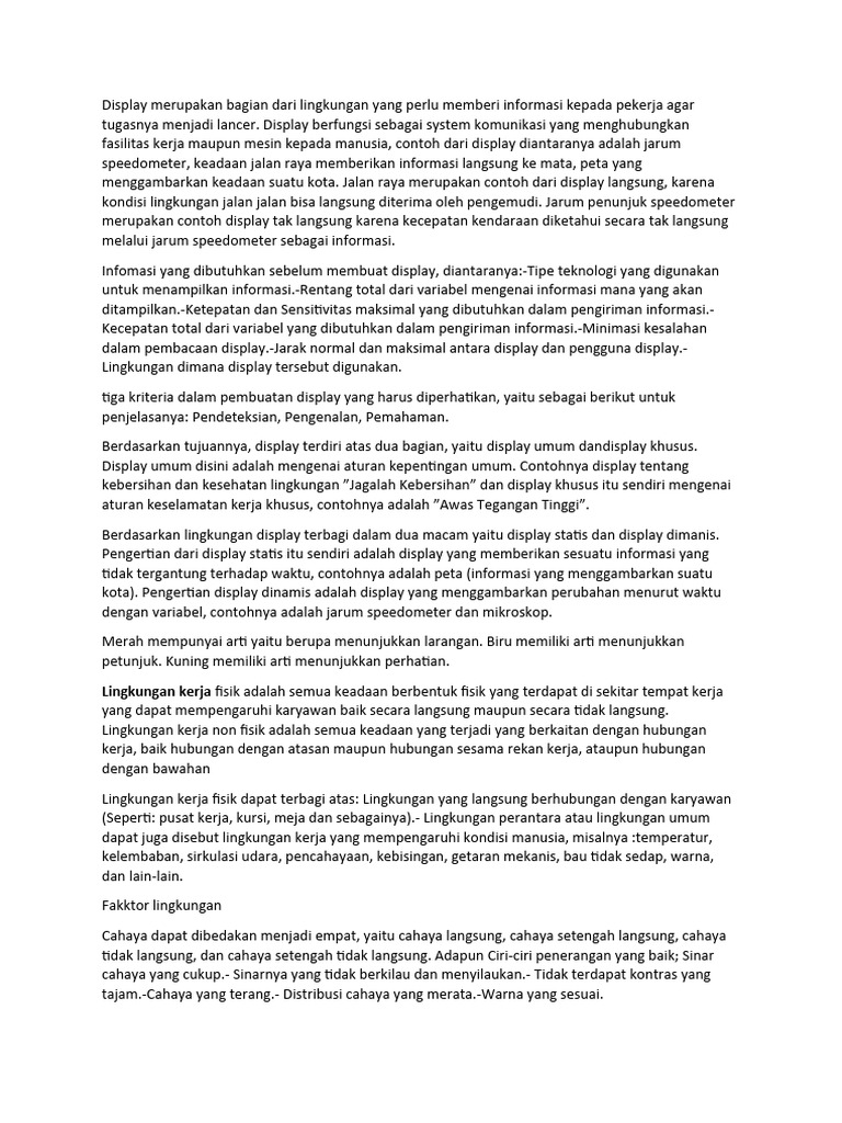 Analisa Perancangan Kerja | PDF