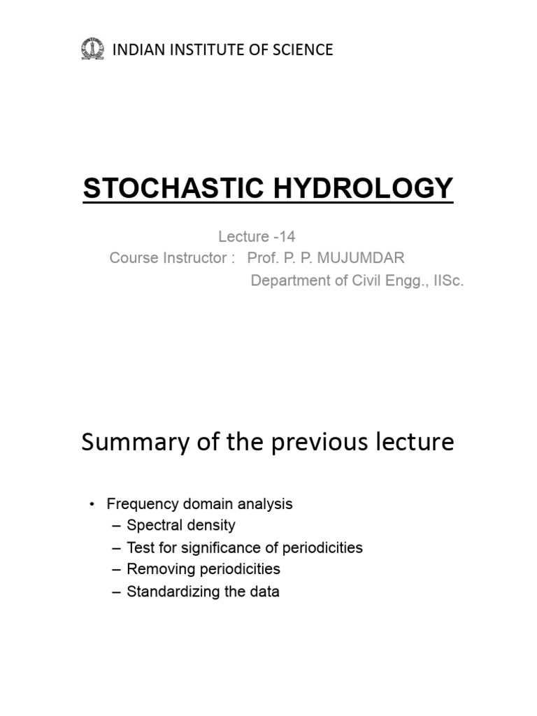 Lecture 14 | PDF | Spectral Density | Signal Processing