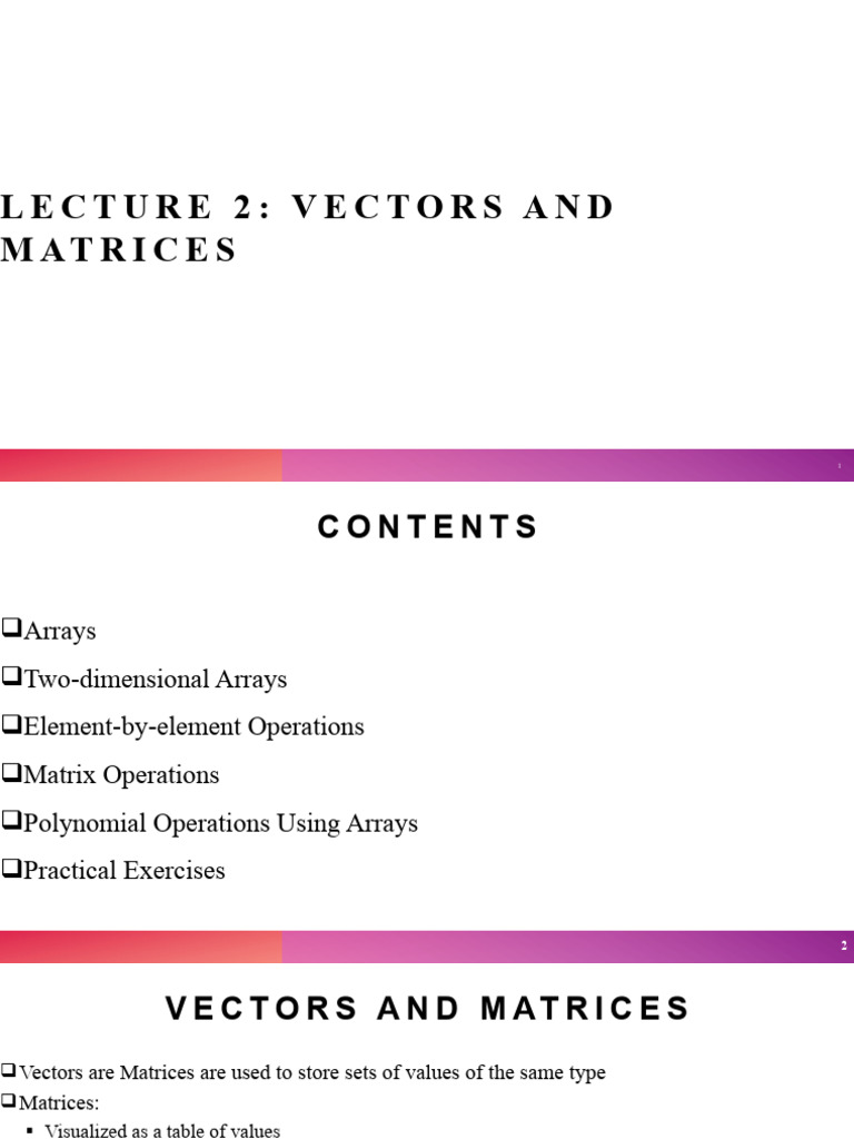 Lecture 2 New | PDF | Matrix (Mathematics) | Vector Space Lecture 2 New | PDF | Matrix (Mathematics) | Vector Space