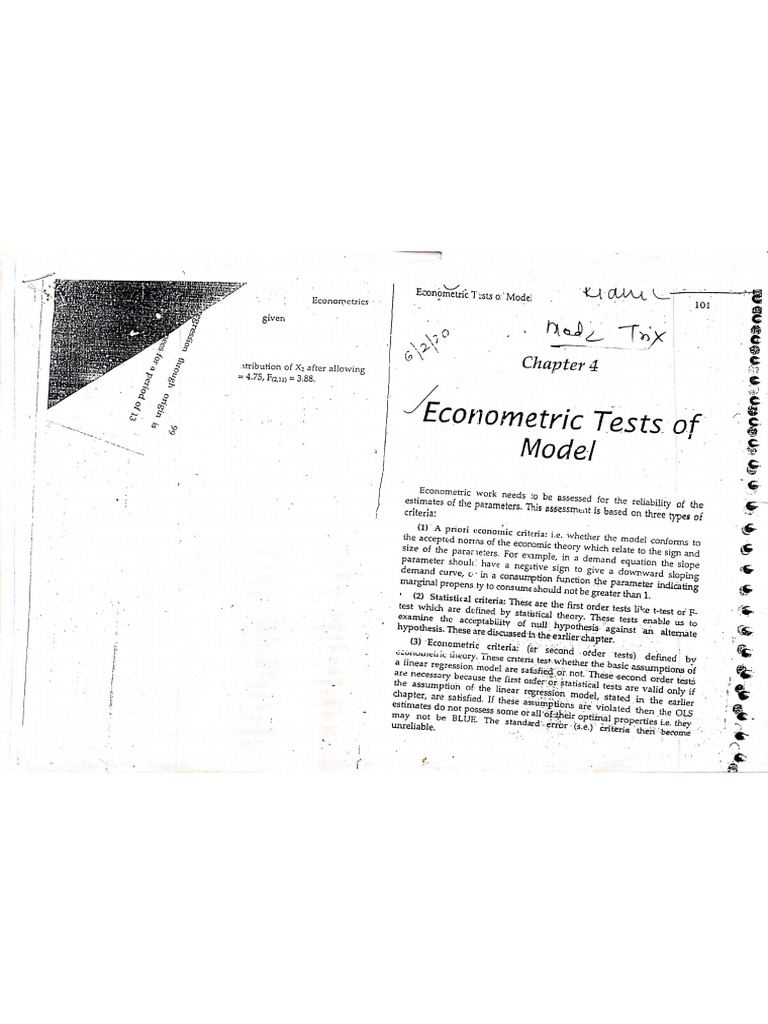 Econometrics Module 4 | PDF Econometrics Module 4 | PDF