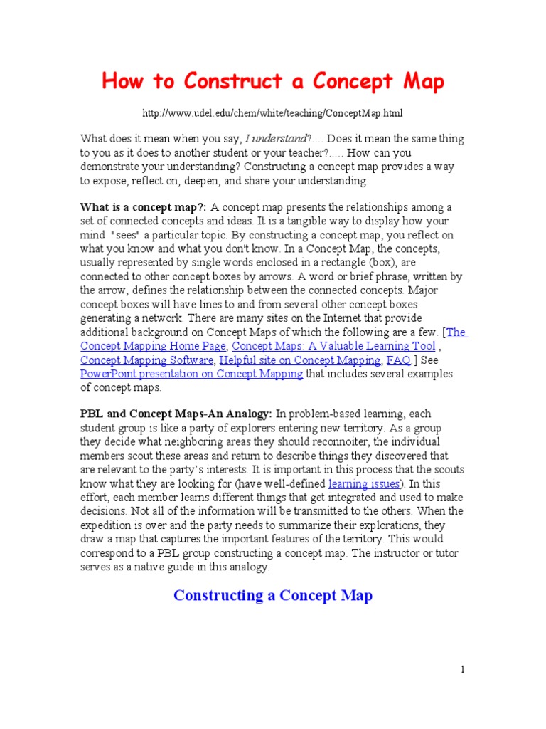 How To Construct A Concept Map | PDF | Concept | Brainstorming