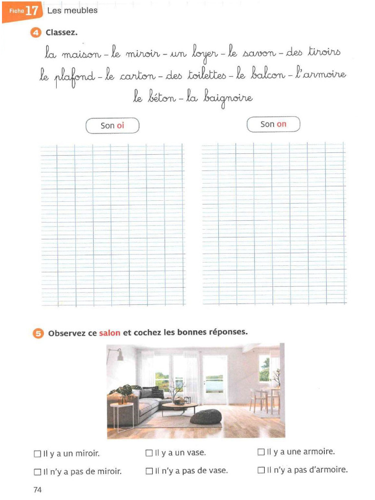 Vocabulaire illustré (Meubles)3 | PDF