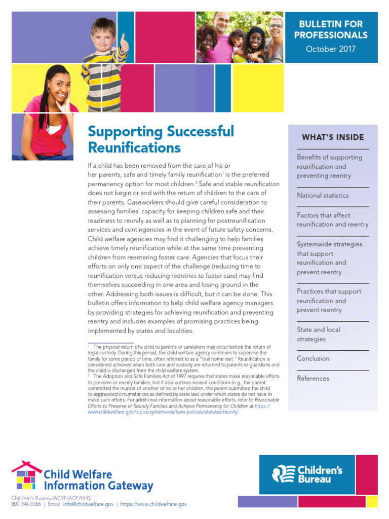 Supporting Successful Reunification | PDF | Foster Care | Child Welfare