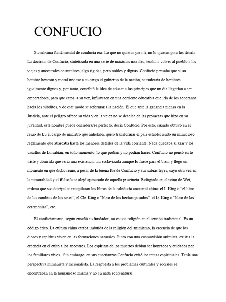Confucio | PDF | Confucio | confucionismo
