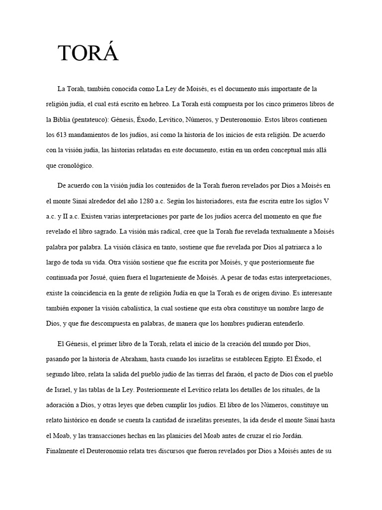 Torá | PDF | Tora | Moisés