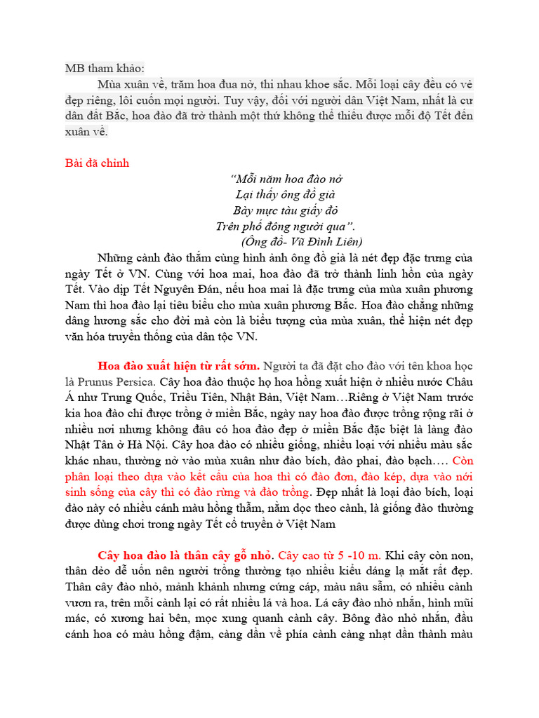 Hoa Dao - B Ngoc | PDF