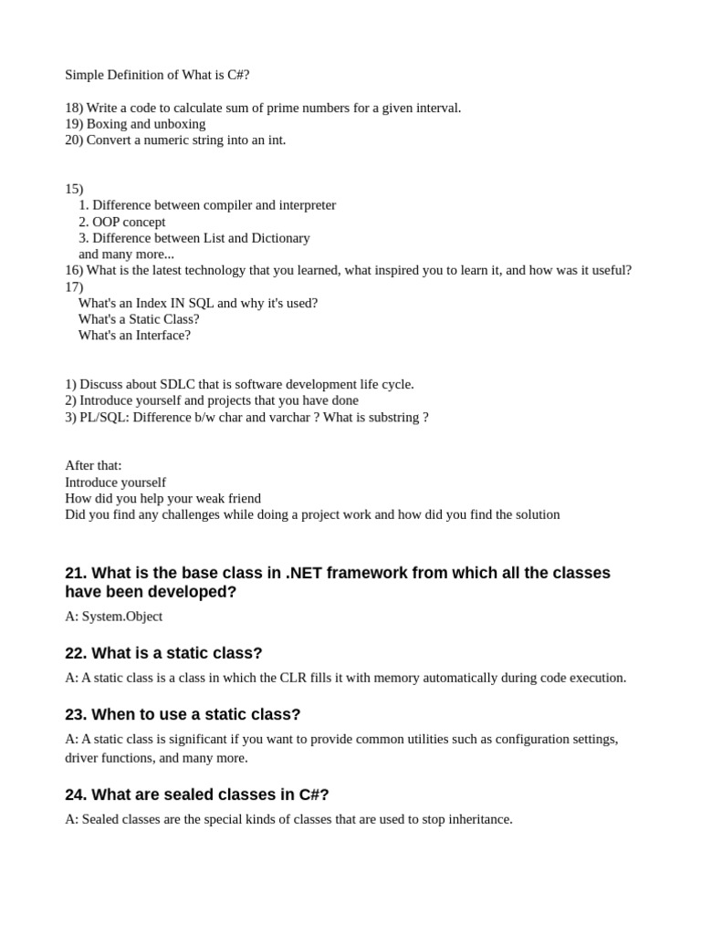 Exam Questions Examples For Data Structures and C | Download Free PDF | Class (Computer ...