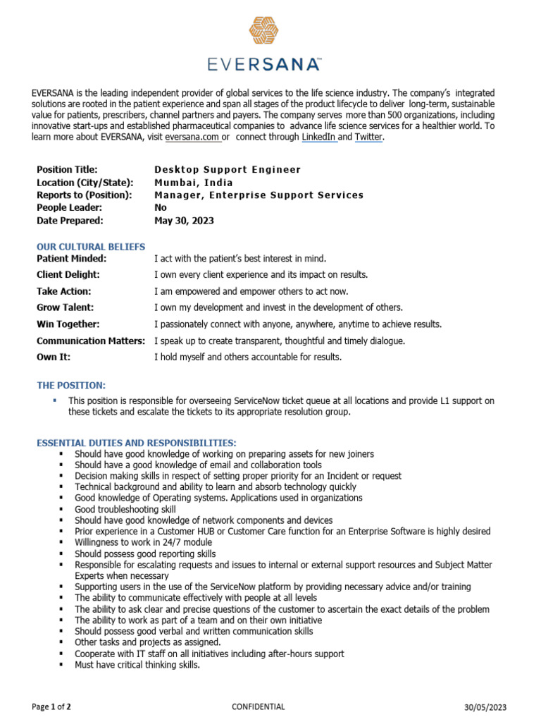 Desktop Support Engineer | PDF | Knowledge