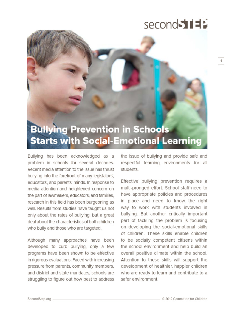 Sel Bullying Paper | Download Free PDF | Bullying | Empathy