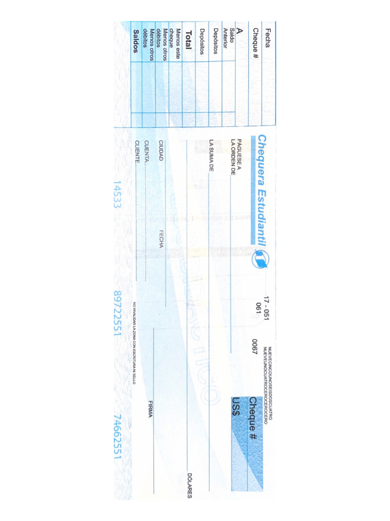 Chequera Estudiantil | PDF