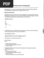 Moving Charges and Magnetism Formula Sheet | PDF | Magnetic Field | Force