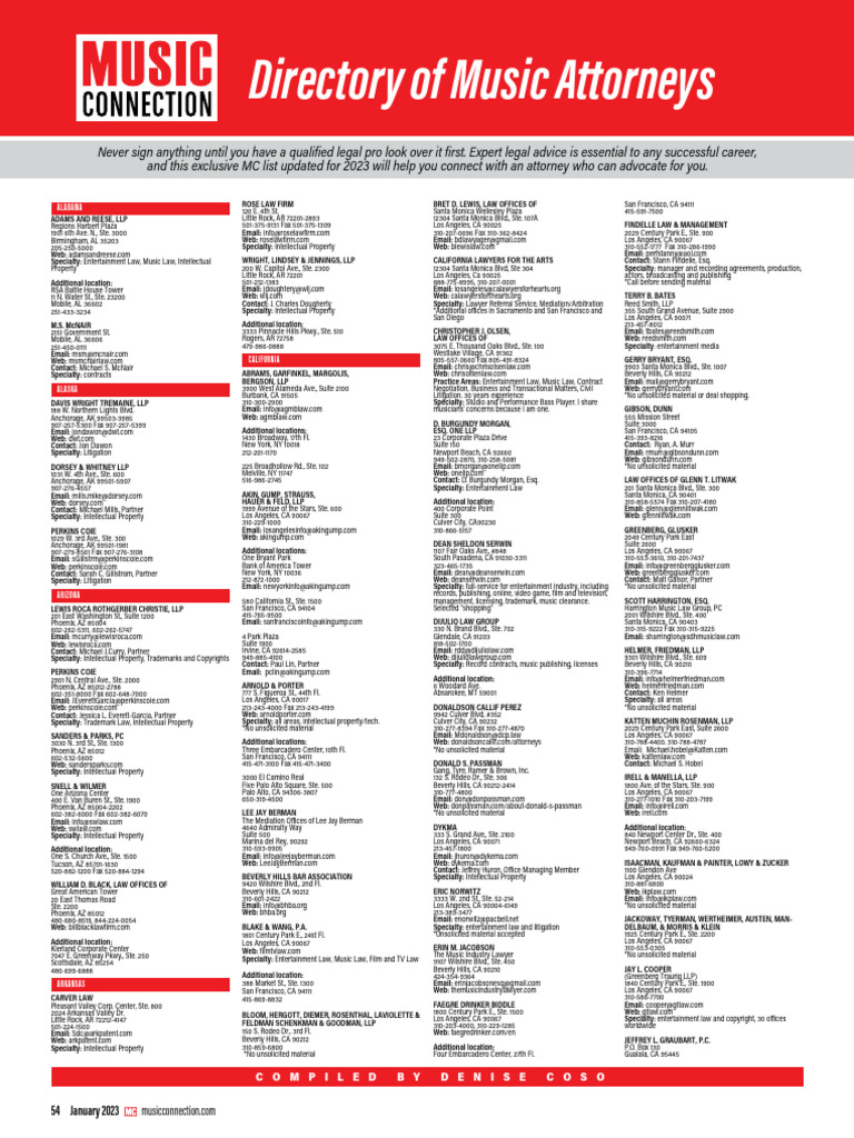 Jan23 Directory Attorney | PDF | California | Practice Of Law
