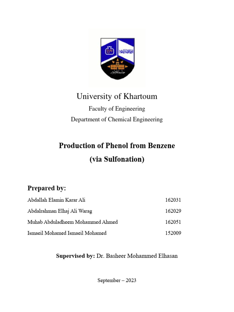 Productio of Phenol From Benzene Via Sulfonation | PDF | Sodium ...