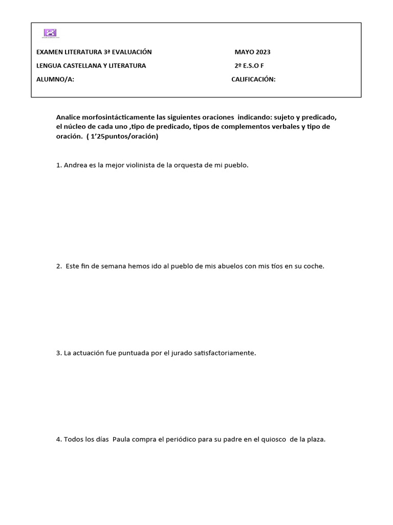 Examen 3 Eval 2 Eso F | PDF