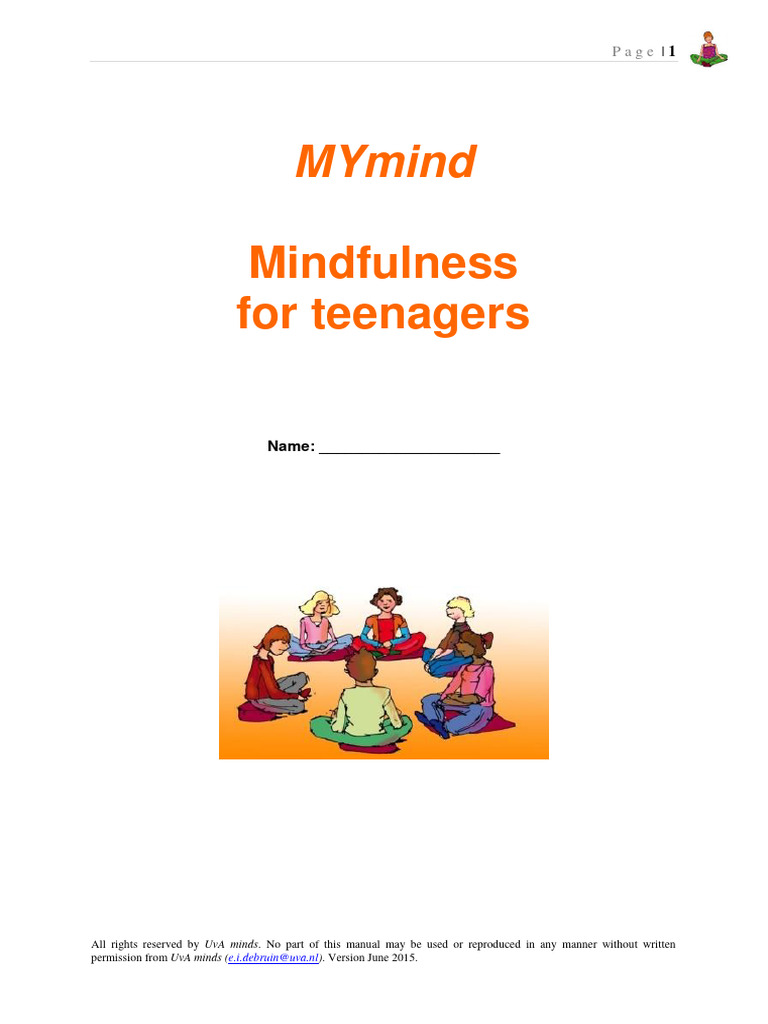 Adolescent Workbook MYmind (ASD) - June2015 | PDF | Pervasive Developmental Disorders | Autism ...
