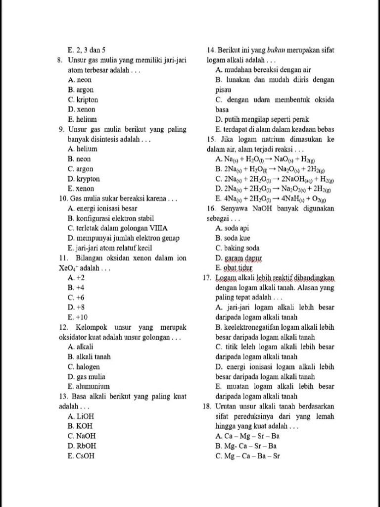 Kimia Unsur 1.2 | PDF