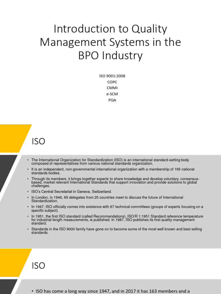 BPO Lesson IV | PDF | Iso 9000 | International Organization For Standardization