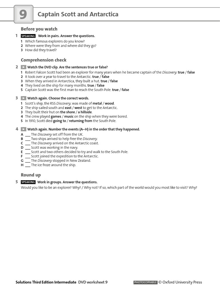 Unit 9 Captain Scott Antarctica | PDF | Robert Falcon Scott | South Pole