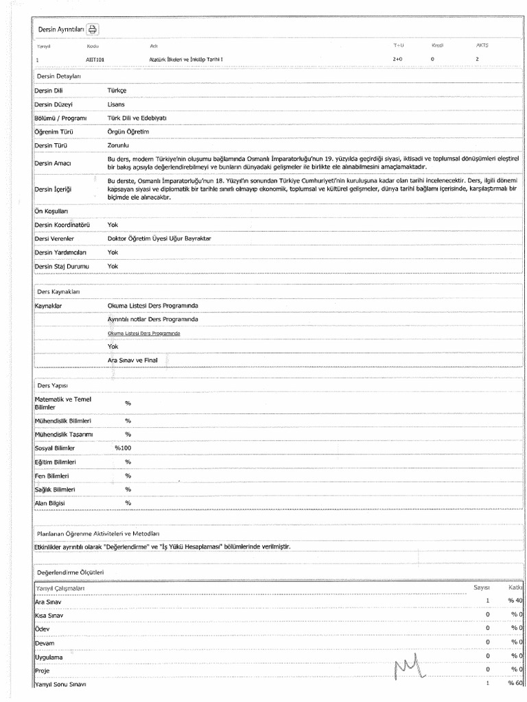 TDE 1. Sınıf 1. Dönem | PDF