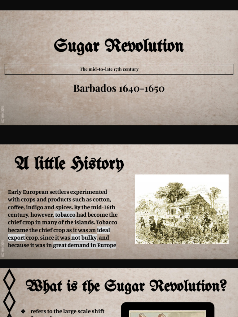 Sugar Revolution The Mid-To-late 17th Century | Download Free PDF ...