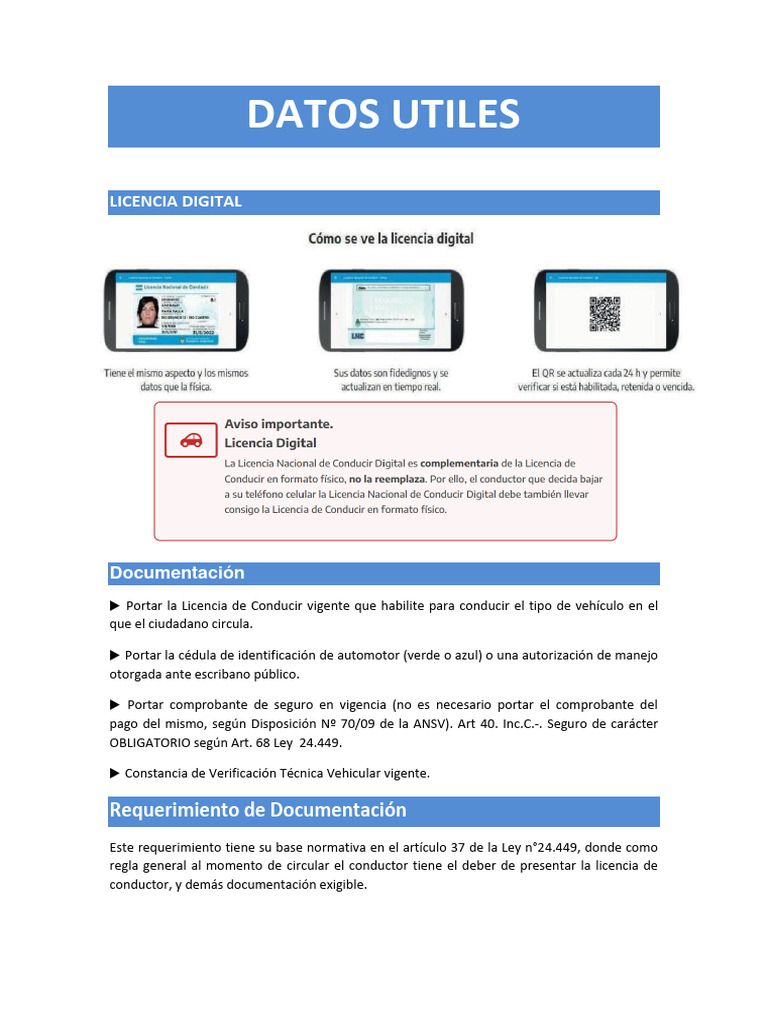 Datos Utiles Transito Buenos Aires | PDF | Justicia | Crimen y violencia
