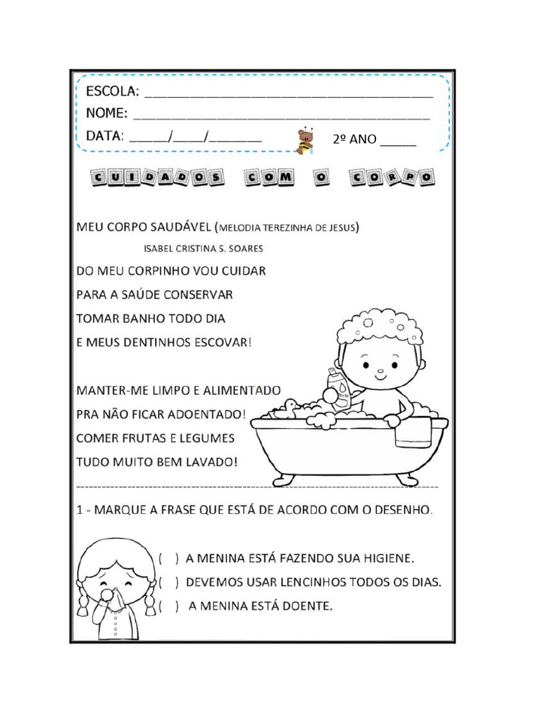 Higiene 2 Ano Completo Jpg Pdf