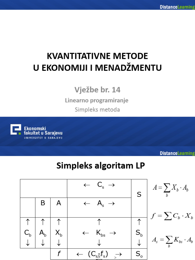 Linearno Programiranje-Simpleks Metoda II-V | PDF | Printing | Office ...