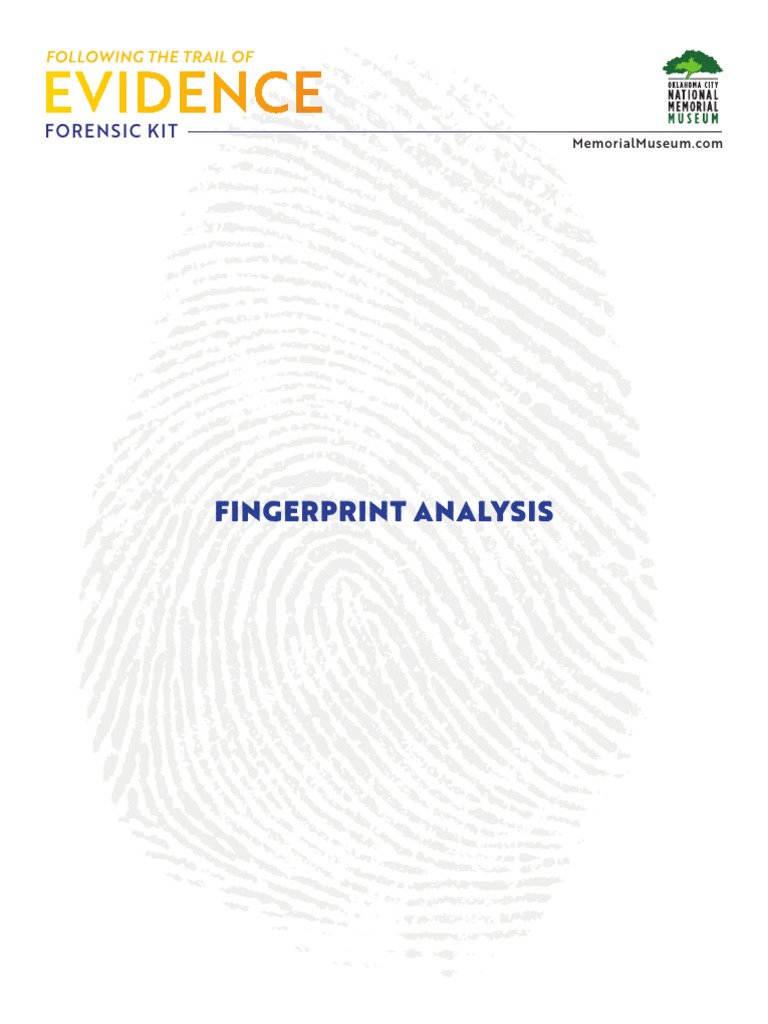 23-OCN-004 2023 Handouts 6 - Fingerprint Analysis | PDF | Fingerprint | Forensic Science