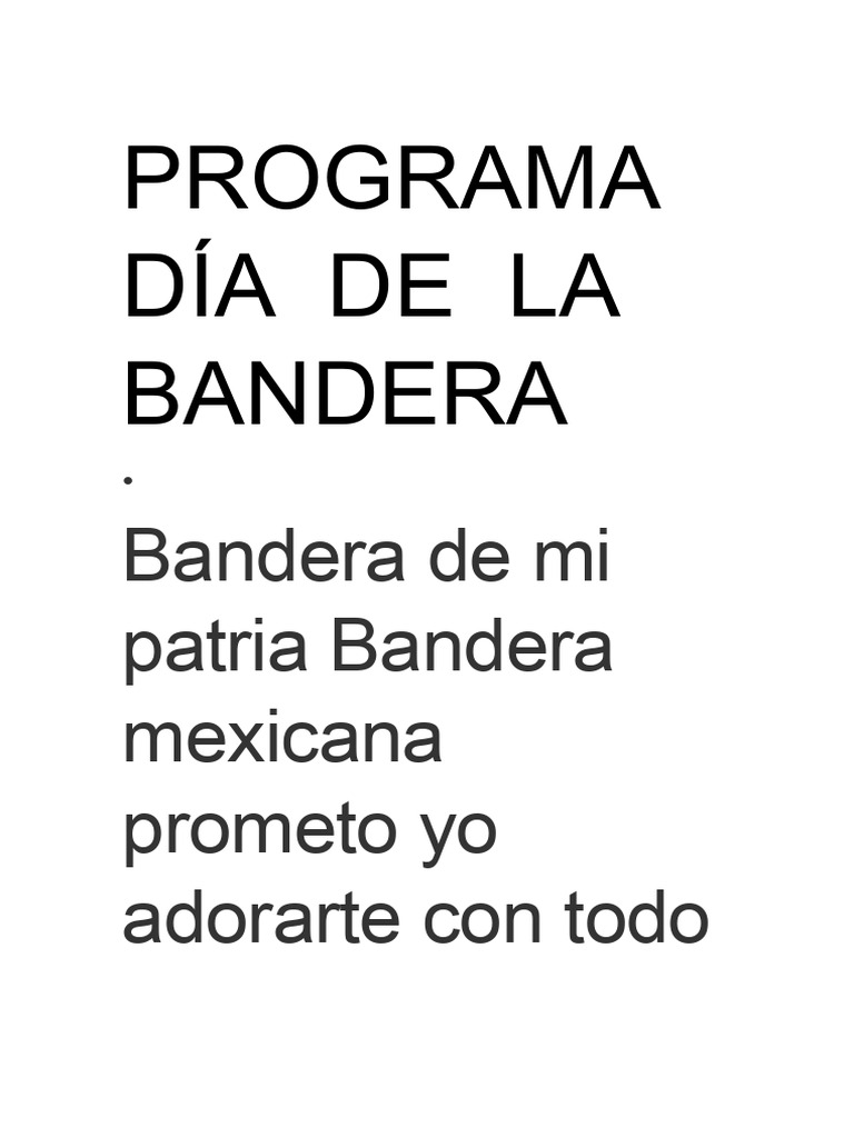 Programa del Día de la Bandera Mexicana | PDF | Ciencias sociales