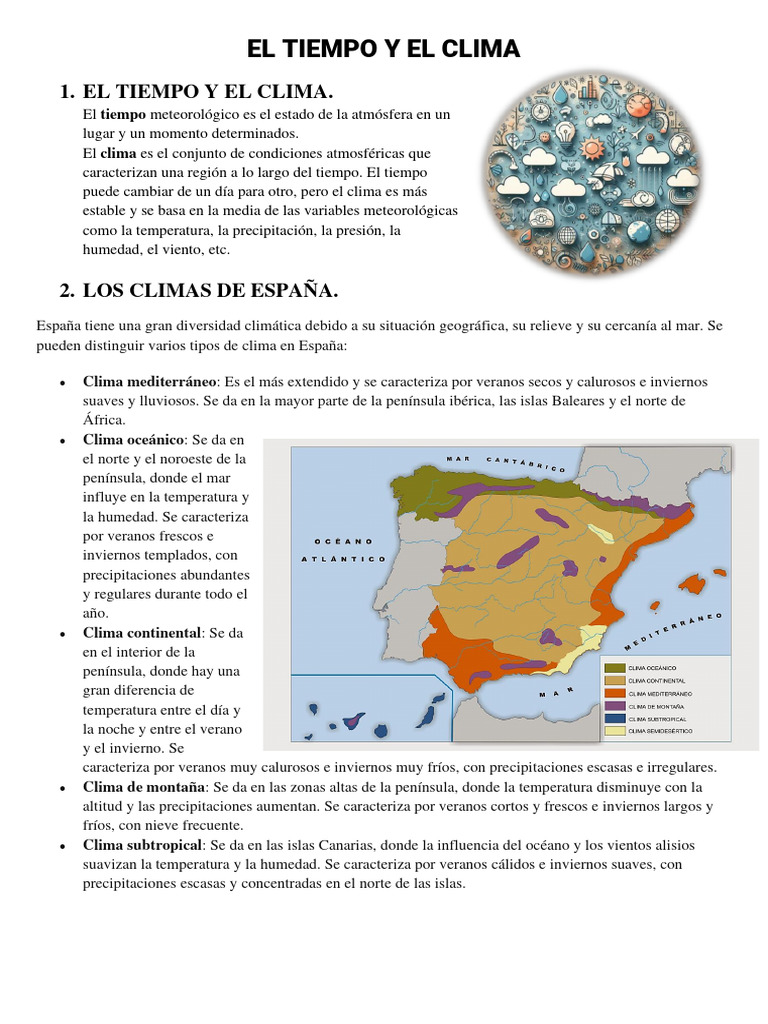 El Tiempo y El Clima | PDF | Clima | Clima templado