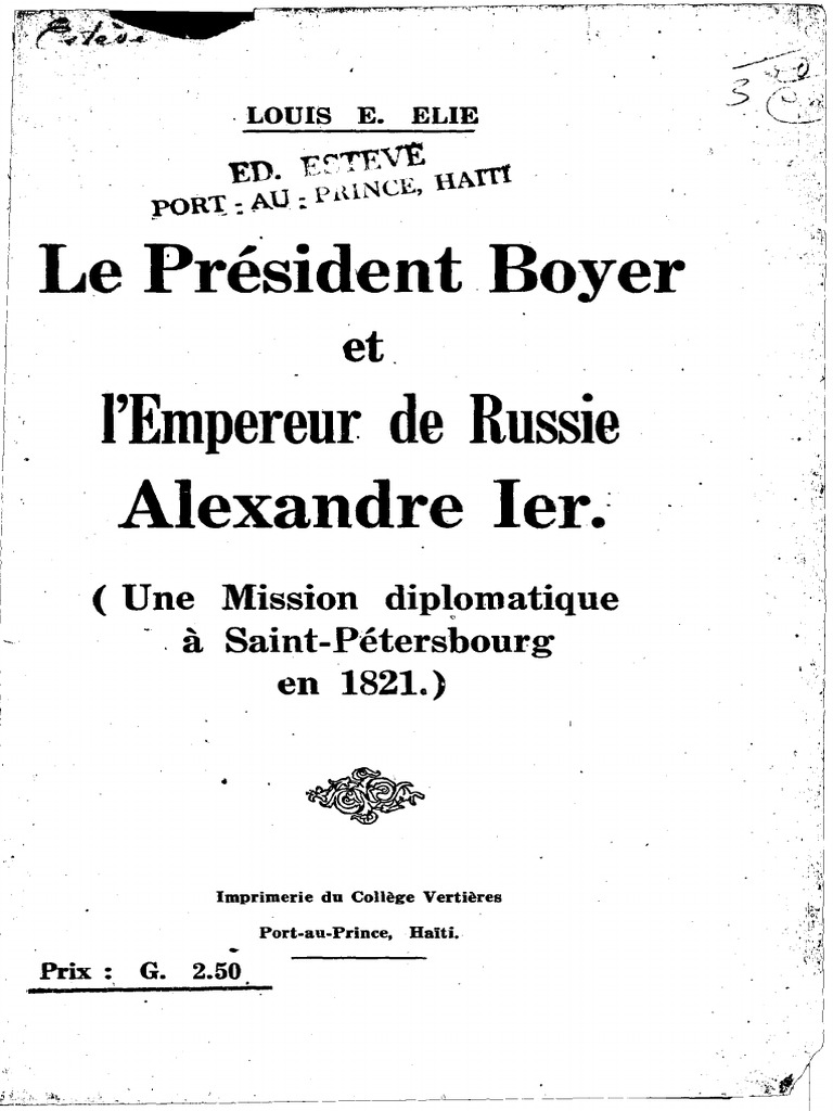 Boyer et Alexandre Ier en 1821 | PDF