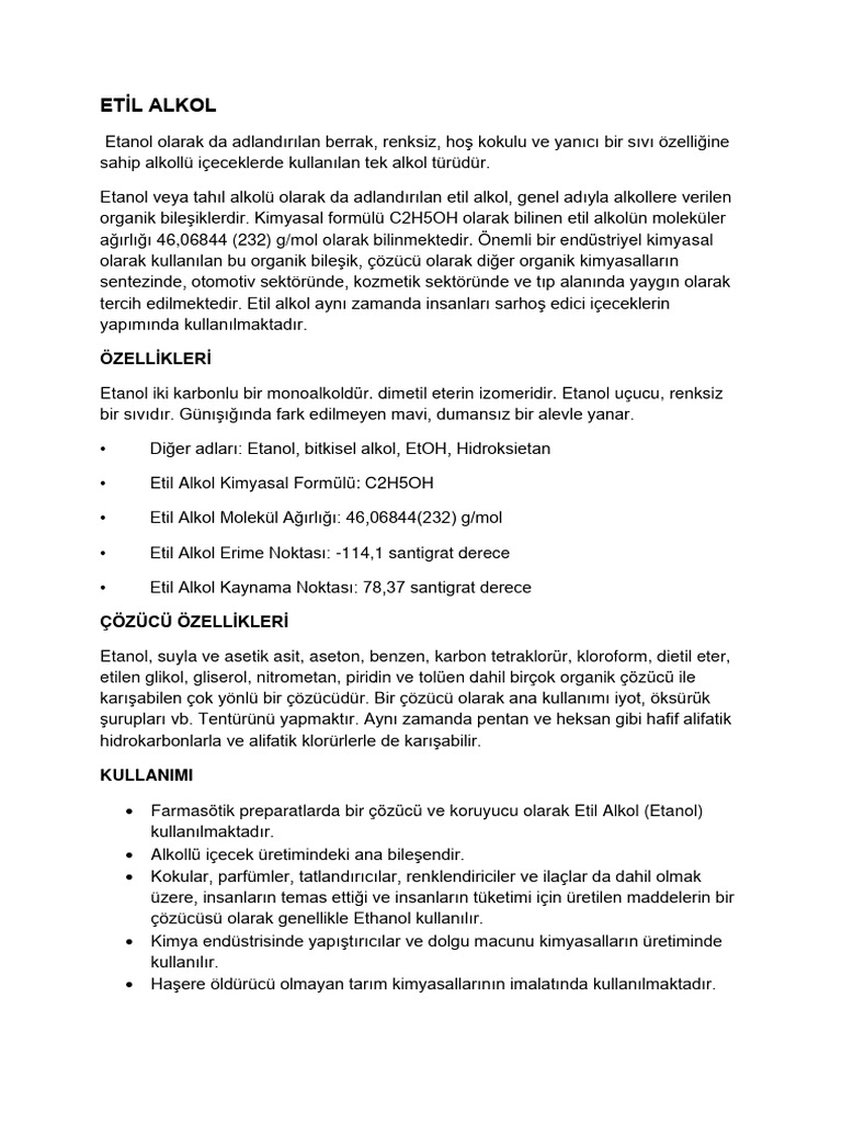 Etil Alkol | PDF