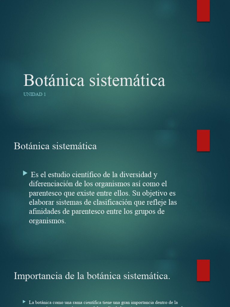 Importancia de la Botánica Sistemática | PDF | Botánica | Agronomía