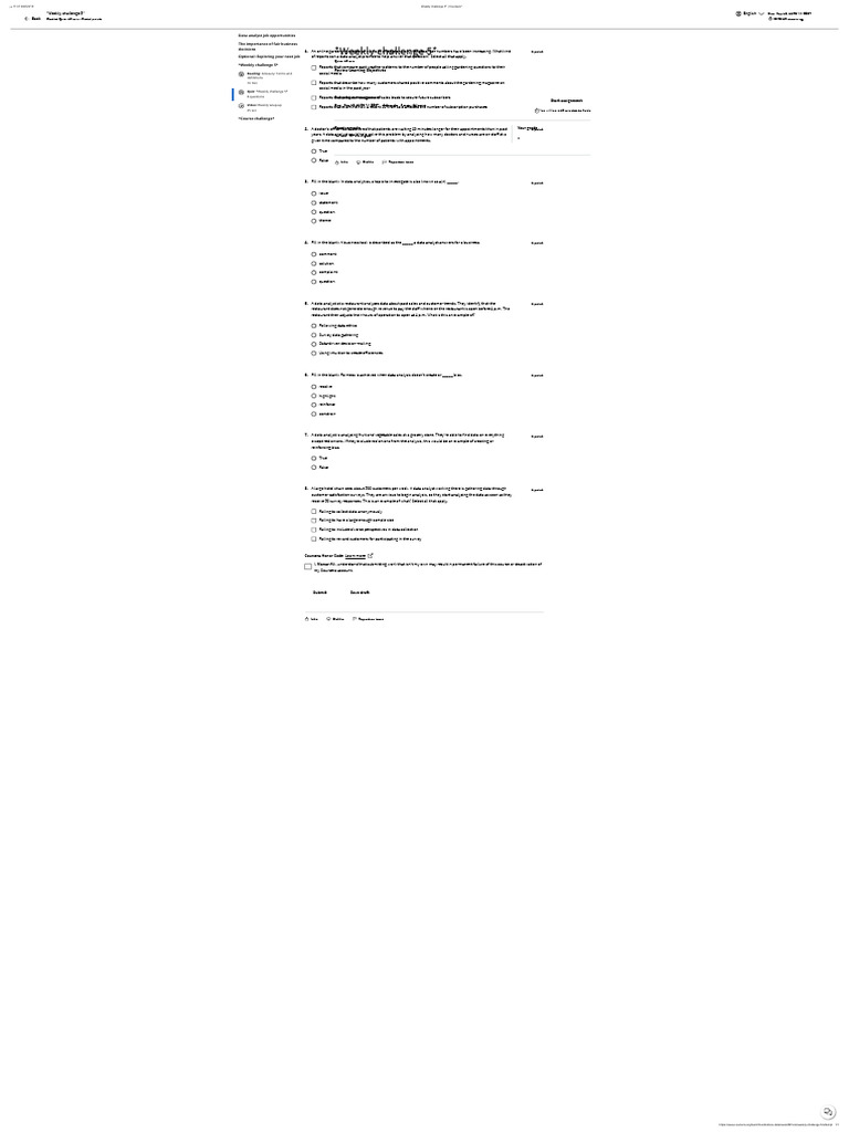 Weekly Challenge 5 - Coursera | PDF | Data Analysis | Subscription ...