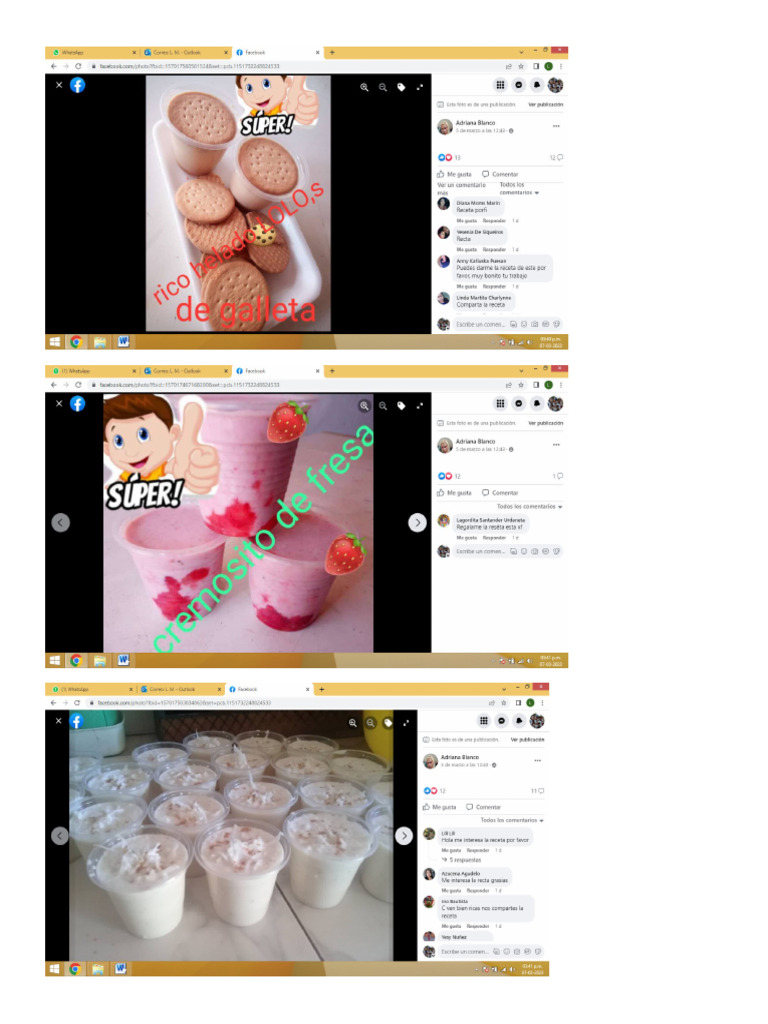 Recetas Bolis | PDF | Cocina occidental | Preparación de comida y bebida