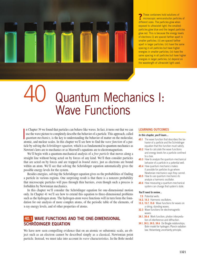40.quantum Mechanics I-Wave Functions | Download Free PDF | Waves ...