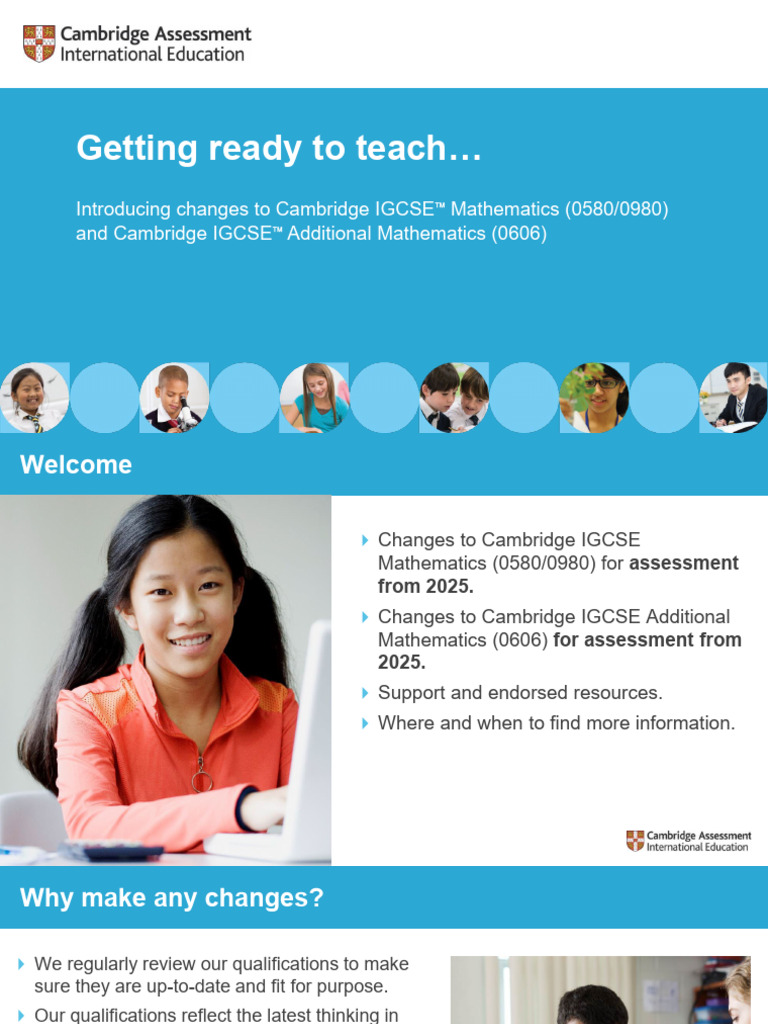 Introducing Changes To Cambridge Igcse Mathematics 0580 0980 and ...