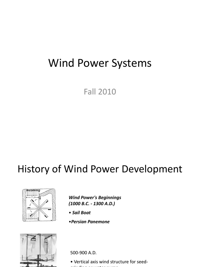 Wind Turb Lecture Full | PDF | Turbine | Wind Power