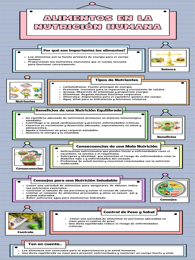 INFOGRAFIA DE LOS ALIMENTOS EN LA NUTRICIÓN HUMANA - sm3 | PDF ...