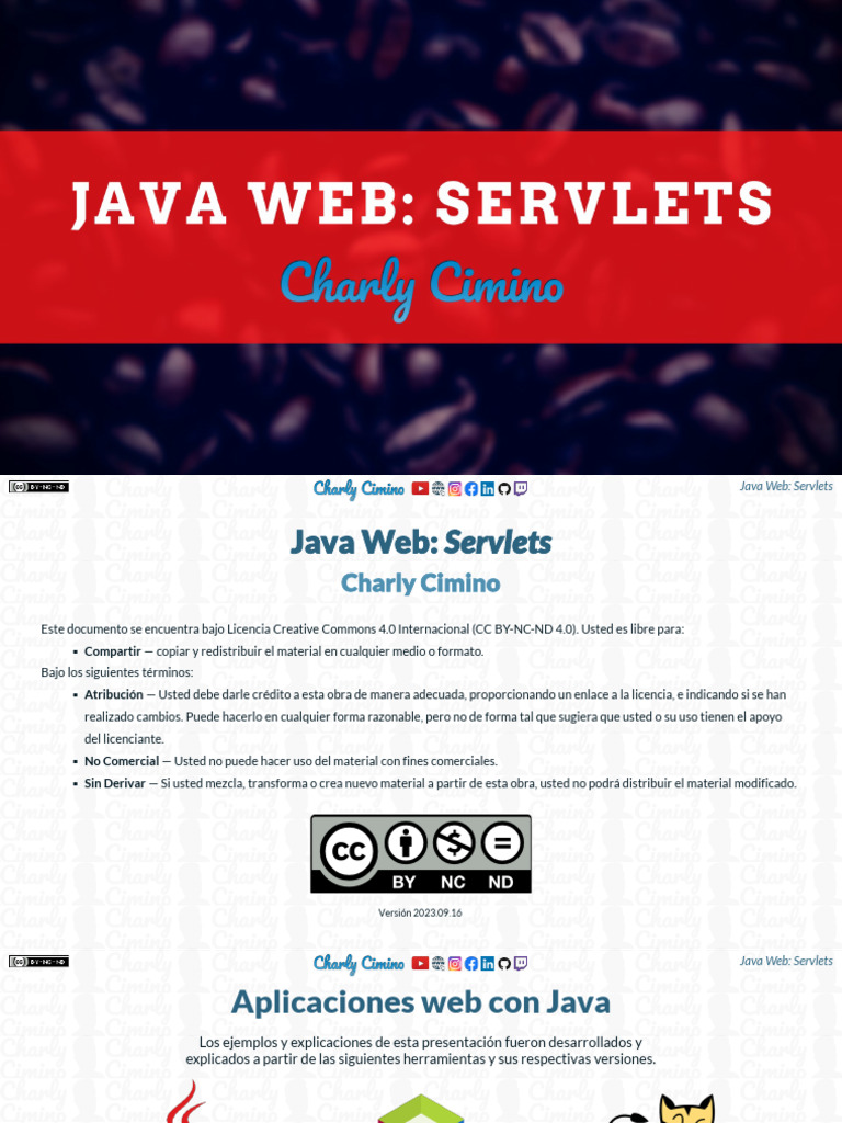 Java Web Servlets - Charly Cimino | PDF | Java (lenguaje de programación) | Red mundial