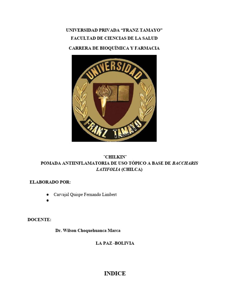 Chilkin Completado4 | PDF | Antiinflamatorio | Dolor