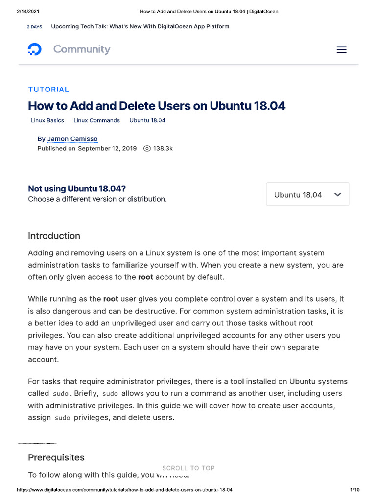 How To Add And Delete Users Ubuntu Pdf 
