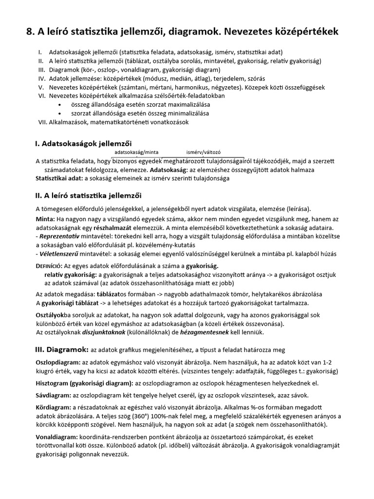 Statisztika | PDF