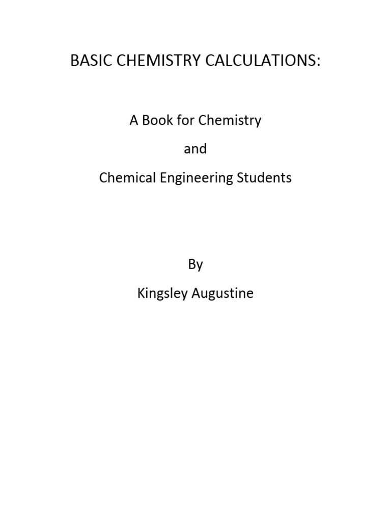 Basic Chemistry Calculations Guide | PDF | Mole (Unit) | Combustion