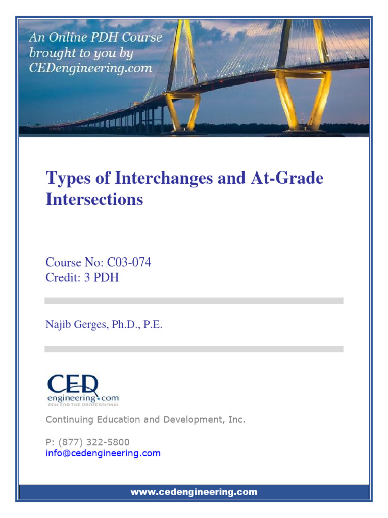 C03-074 - Types of Interchanges and At-Grade Intersections | PDF ...