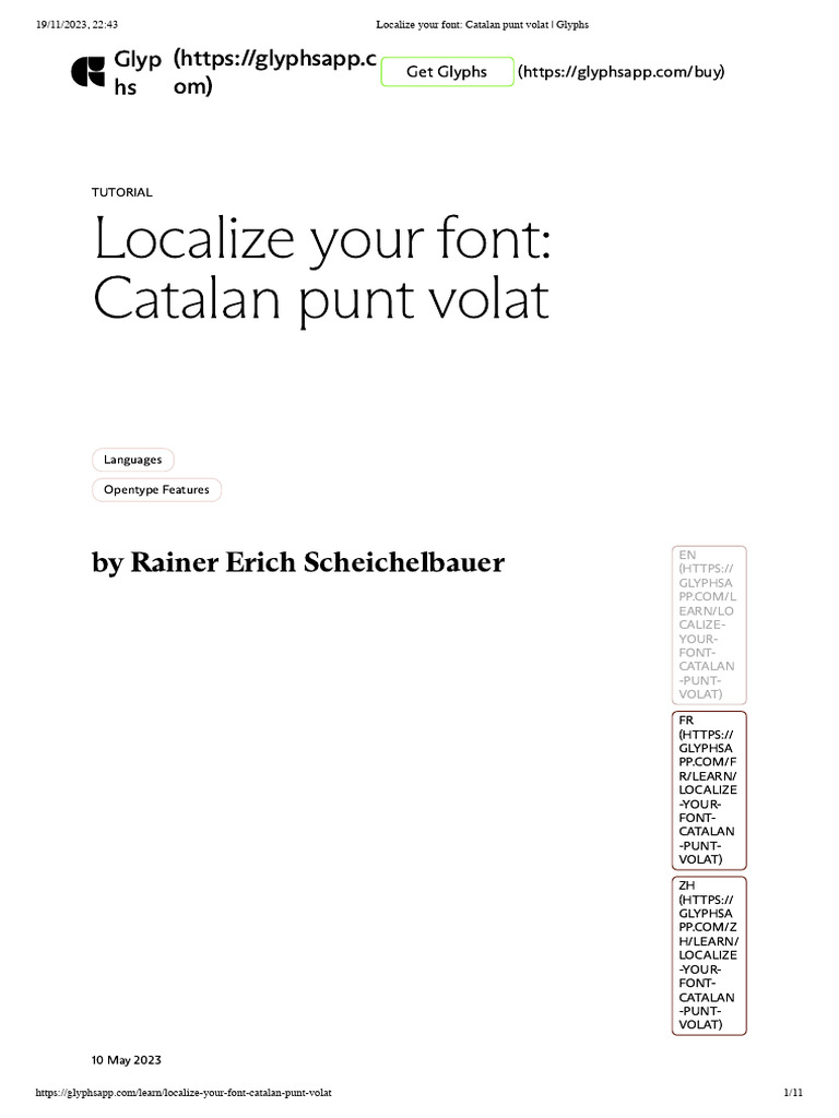 Localizing Catalan Punt Volat in Fonts | PDF | Letter Case | Orthography