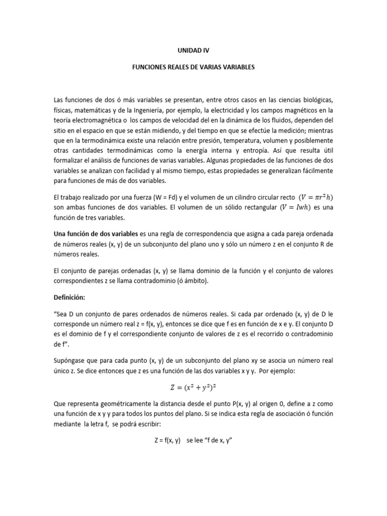 4 Funciones Reales de Varias Variables | PDF | Degradado | Derivado