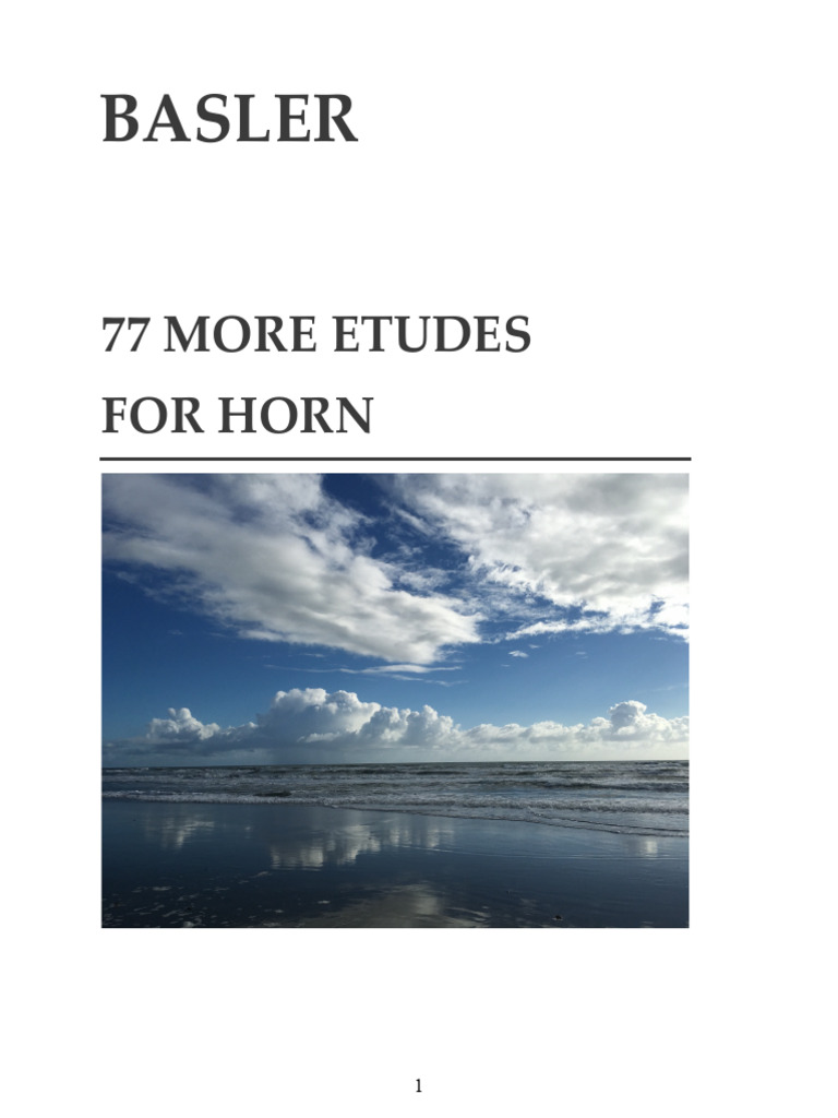 77 More Etudes For Horn | PDF | Musical Compositions | Performing Arts
