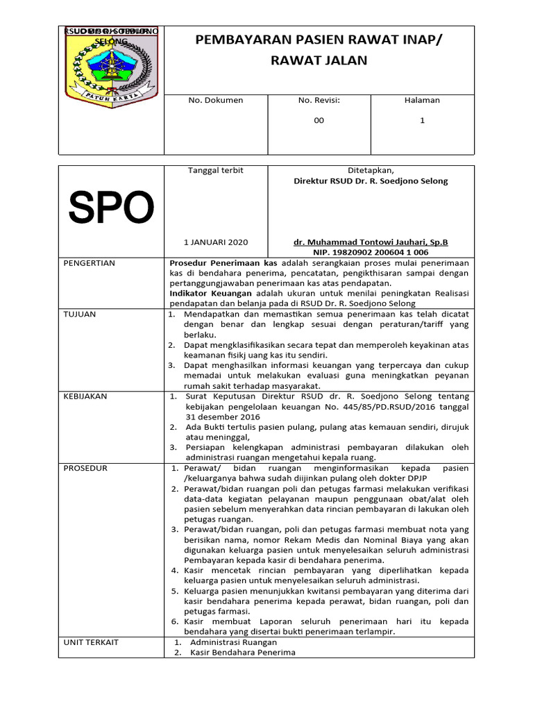 SPO RAWAT iNAP DAN RAWAT JALAN 2020 | PDF